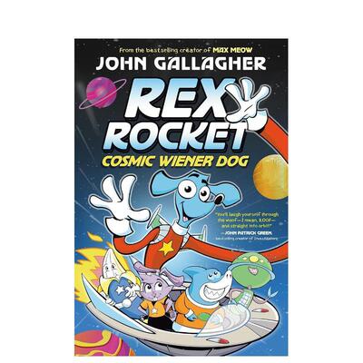 【预售】(预计8月出版)火箭雷克斯：宇宙腊肠犬 全彩爆笑儿童漫画（精装） Rex Rocket: Cosmic Wiener Dog 原版英文儿童漫画