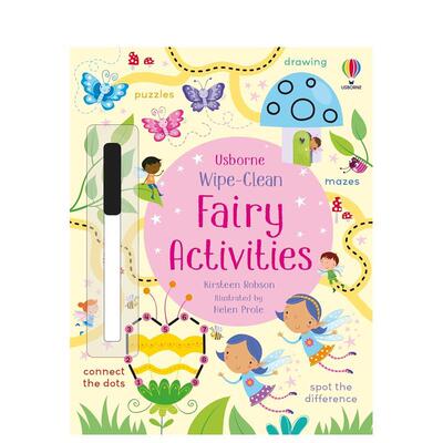 【现货】【可擦】仙子活动【Wipe-Clean】 Fairy Activities英文儿童趣味Kirsteen Robson 平装Usborne children’s books6-9岁进