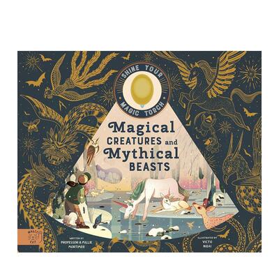 【现货】神奇生物及神话中的野兽附带发光拇指灯【Shine Your Magic Torch】Magical Creatures and Mythical Beasts英文儿童趣味