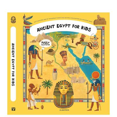 【现货】【揭秘历史】给孩子的古埃及之书 含6幅互动折叠地图【Unfolding the Past】Ancient Egypt for Kids英文儿童绘本知识百科