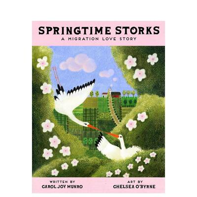 【现货】春天的鹳鸟 迁徙的故事Springtime Storks 英文儿童绘本插画师Carol Joy Munro Chelsea O'Byrne精装6-9岁Astra Publishi