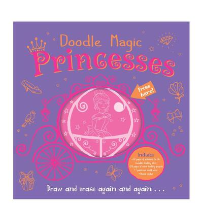 【现货】【涂鸦魔术】公主【Doodle Magic】Princesses英文儿童趣味Suhel Ahmed Silver Dolphin Books精装3-6岁Silver Dolphin B