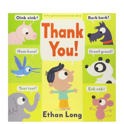 【现货】谢谢你Thank You英文儿童绘本动物生态环保6-9岁精装Ethan Long进口原版书Abrams Appleseed9781419713644