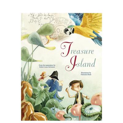 【预售】金银岛罗伯特路易斯史蒂文森经典改编Treasure Island 英文儿童绘本虚构类Francesca Rossi精装White star进口原版书9788