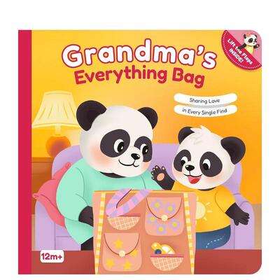 【预售】【熊猫一家翻翻书】奶奶的百宝袋 【The Panda Family】Grandma’s Everything Bag 原版英文儿童趣味