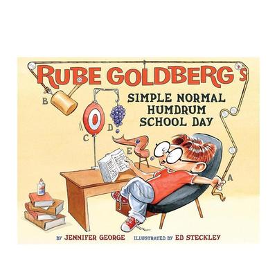 【现货】鲁布戈德堡简单正常单调的学校日Rube Goldberg's Simple Normal Humdrum School Day英文儿童绘本虚构类Jennifer George