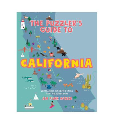 【现货】加州谜题指南The Puzzler's Guide to California英文儿童趣味Jen Funk Weber精装9-12岁West Margin Press进口原版书