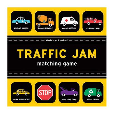 【现货】【对号入座游戏】交通堵塞【Matching Game】Traffic Jam英文儿童趣味Maria Van Lieshout精装3-6岁Chronicle Books进口原