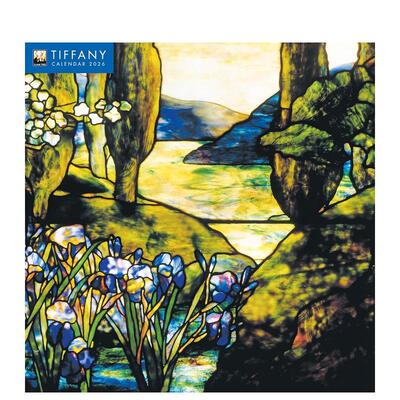 【现货】【Flame Tree】2026年路易斯康福特蒂芙尼挂历艺术日历Tiffany Wall Calendar 2026英文文创进口原版9781835623428