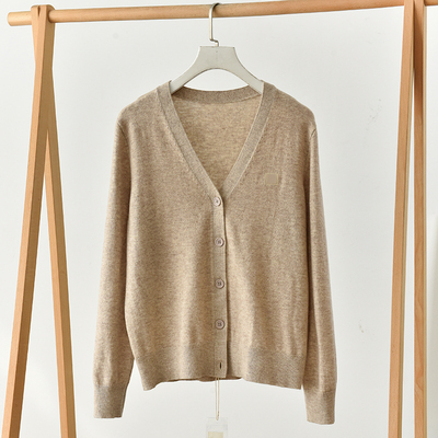 简约基础百搭单排扣羊毛针织开衫空调衫 霞60305 X7-2