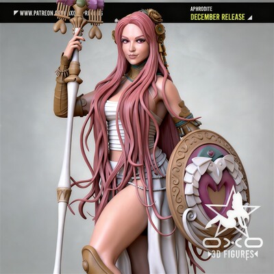 Aphrodite希腊神话女神阿佛洛狄忒3D打印模型STL文件素材高精度