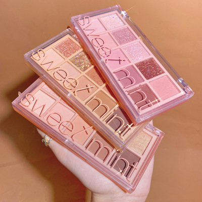 Ten-color eyeshadow palette 十色眼影盘珠光哑光大地盘