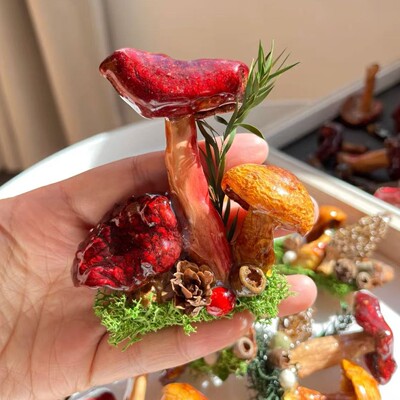 云南大理苍山果实真菌蘑菇冰箱贴手工创意果实森林礼物