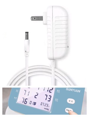 血压计SANYUAN充电器电源适配器电源线圆孔usb数据线dc12V2A5.5mm