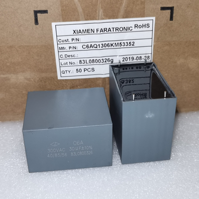 厦门法拉 C6AQ1306KM53352 C6A 306K 30UF 300VAC 交流滤波电容