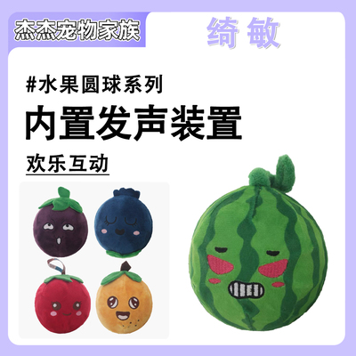 绮敏CharmingPet狗狗玩具耐咬磨牙宠物发声水果球巡回解闷啃咬