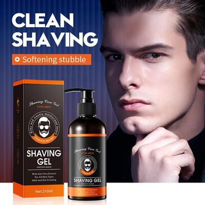 男士剃须凝胶 Shaving Gel Gently Soften Stubble Repair Damage