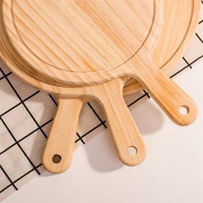 Wooden pizza board wooden tray real wood plate cut pizza