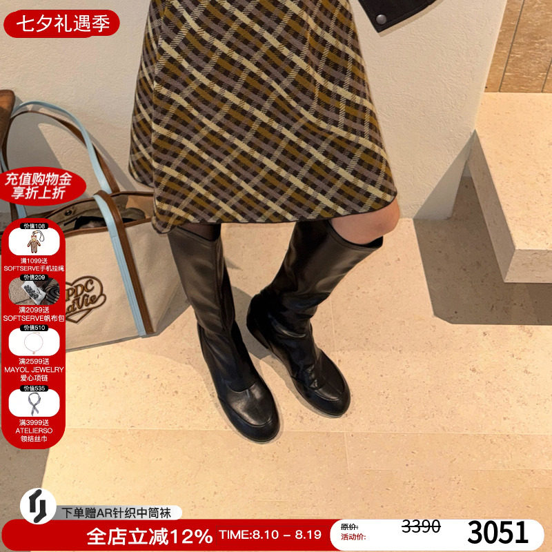 Orinous26新款内增高弹力靴复古及膝靴显瘦高筒靴子女M星店