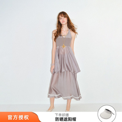 tokokkino 26夏季新款「夜莺」挂脖褶皱上衣半裙
