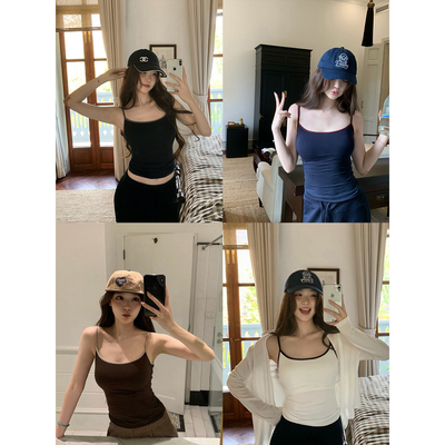 GYOKUU 【假日里斯本】桑蚕丝弹力针织背带吊带（含胸垫）2026