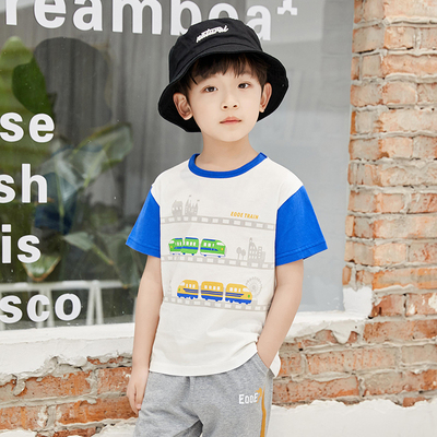 纯棉休闲风圆领男童短袖