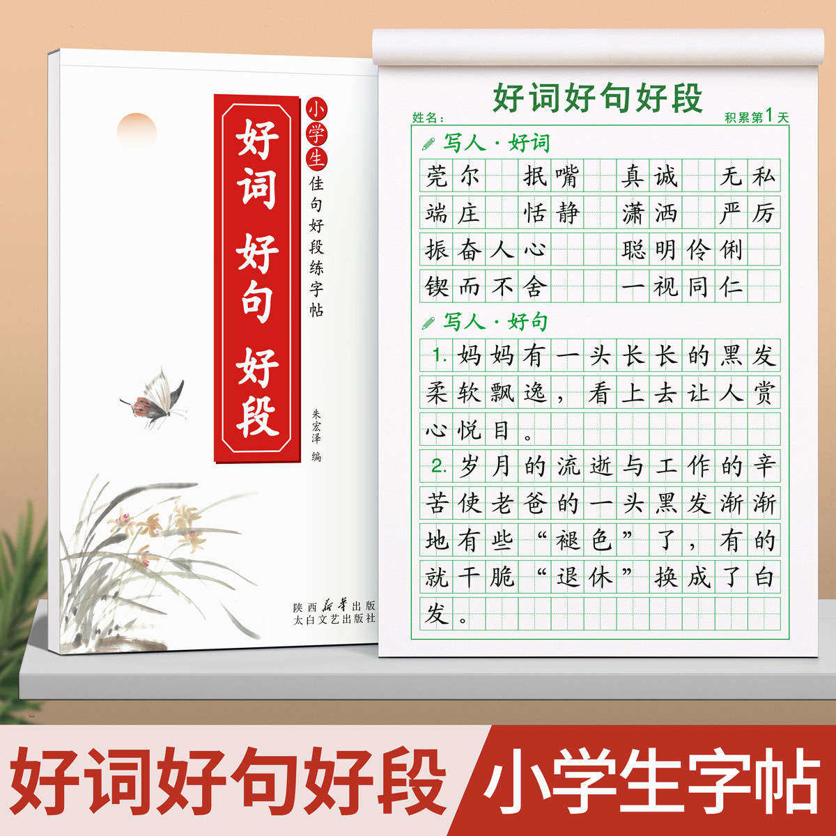 小学生好词好句好段积累字帖优美句子专用练字帖大全每日练字三年级四五六钢笔每日一练硬笔书法练字本楷书写字描红本二儿童练习贴