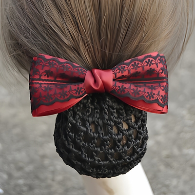 韩版蕾丝银行空姐护士发网