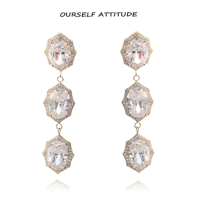 OURSELFATTITUDE闪亮女长款耳环