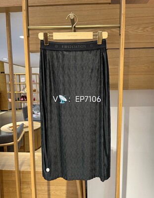 大雅家firststation春夏黑色松紧腰气质简约百搭半身裙HFKEA3527A