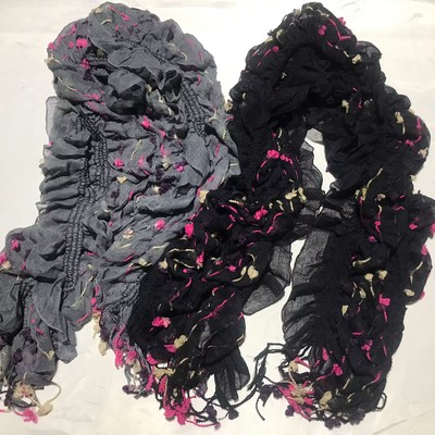 F363外贸全棉加亮丝混织围巾