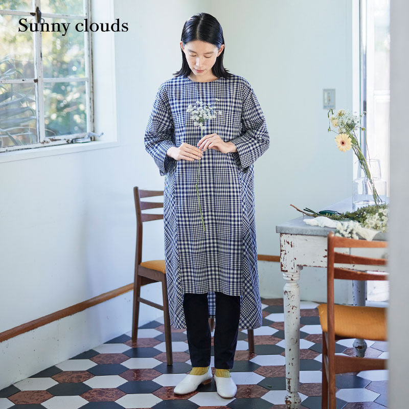 桑妮库拉/Sunny clouds 女式棉混舒适微弹紧腿裤（藏蓝）