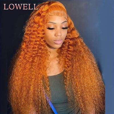 13x6 Hd Colored Ginger Orange Curly Lace Frontal Wig 13x4 De