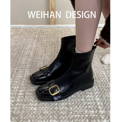 羊皮版！金属扣英伦风马