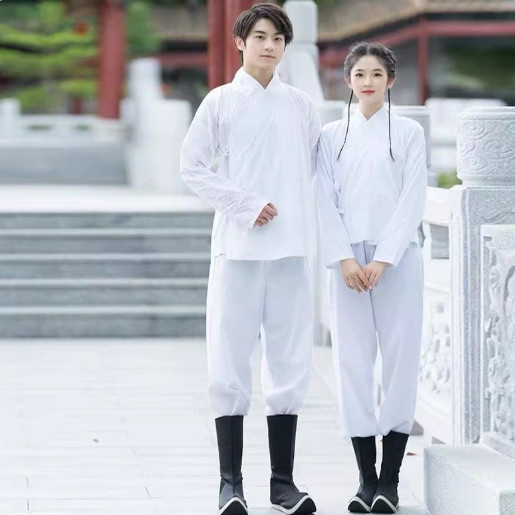 汉服中衣中裤男女打底白色非古装内衬打底裤古风贴身里衣学生套装