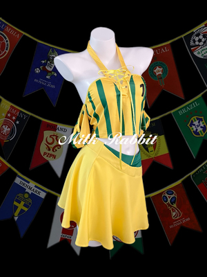 Cy奶兔「足球宝贝」性感制服2024欧洲杯啦啦队酒吧演出服球衣qqny