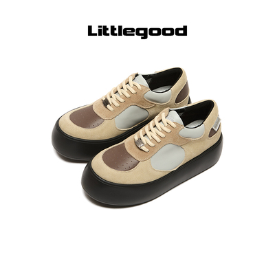 【新品折扣】littlegood复古撞色单鞋女2025秋季新款百搭通勤鞋