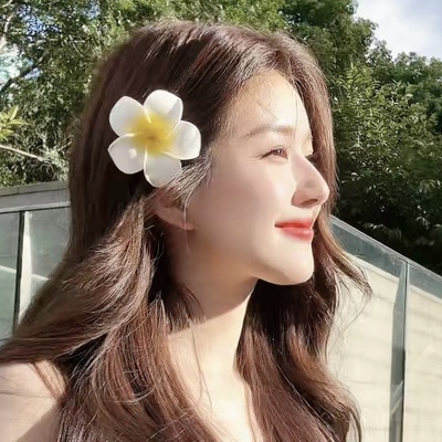 杨颖baby同款鸡蛋花发夹