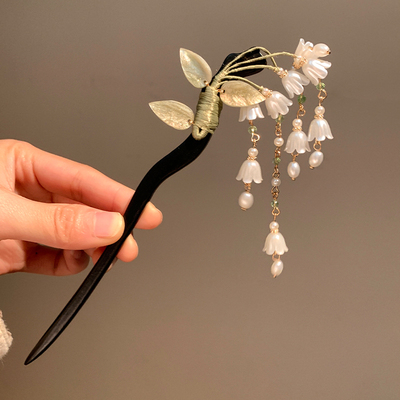 幽谷铃兰~新中式花朵流苏发簪