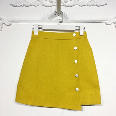 潮系列 8163S104 时尚毛呢短裙品牌女装折扣颦