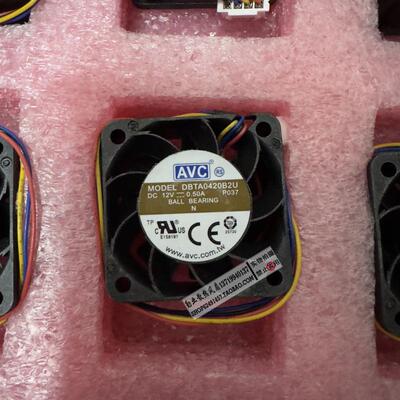 全新AVC DBTA0420B2U 4020 12V 0.50A 4线PWM高速散热设备风扇