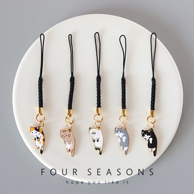 可爱慵懒小猫咪挂件挂绳挂饰配件