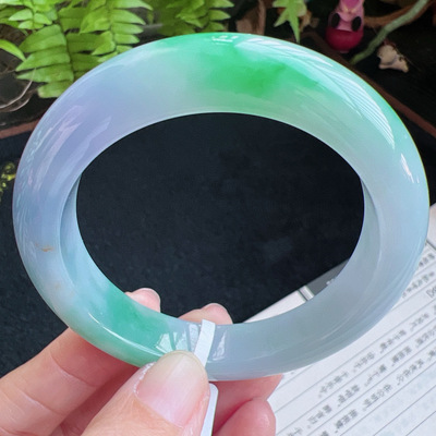 55圈口缅甸天然A货老坑种翡翠手镯玉镯子平洲翡翠手镯精选