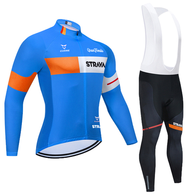 2021款STRAVA骑行服长袖套装男女款山地公路自行车队服环法装备服