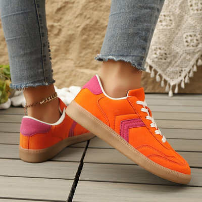 N 92119 Vintage flat trainer shoes 复古平底德训鞋跨境速