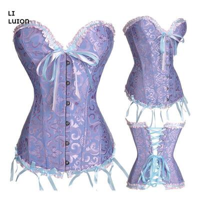 Womens Corset Sexy Lace Floral Waist Shaping Bustier Top for