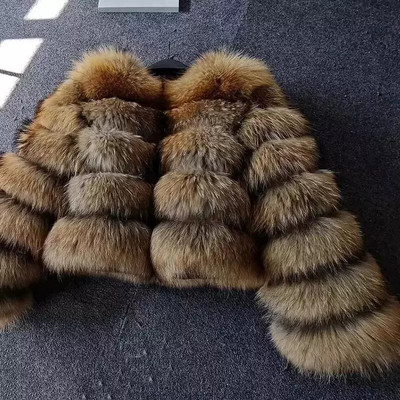 2025 Raccoon Fur Coat Women Jacket Luxury Coat Women