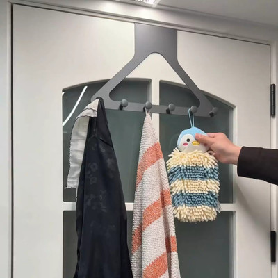 门後挂钩免打孔挂衣架入户门强承重挂衣钩置物架无痕衣服收纳神器