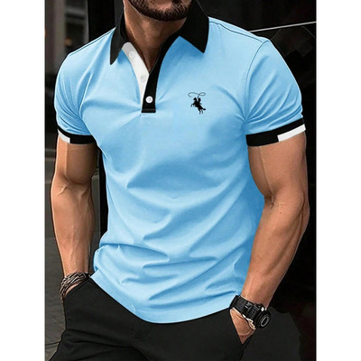 N 57064 Print Men's Polo Shirt 印花男士 POLO跨境速卖通亚
