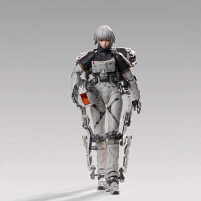 正版授权灵笼白月魁作战服